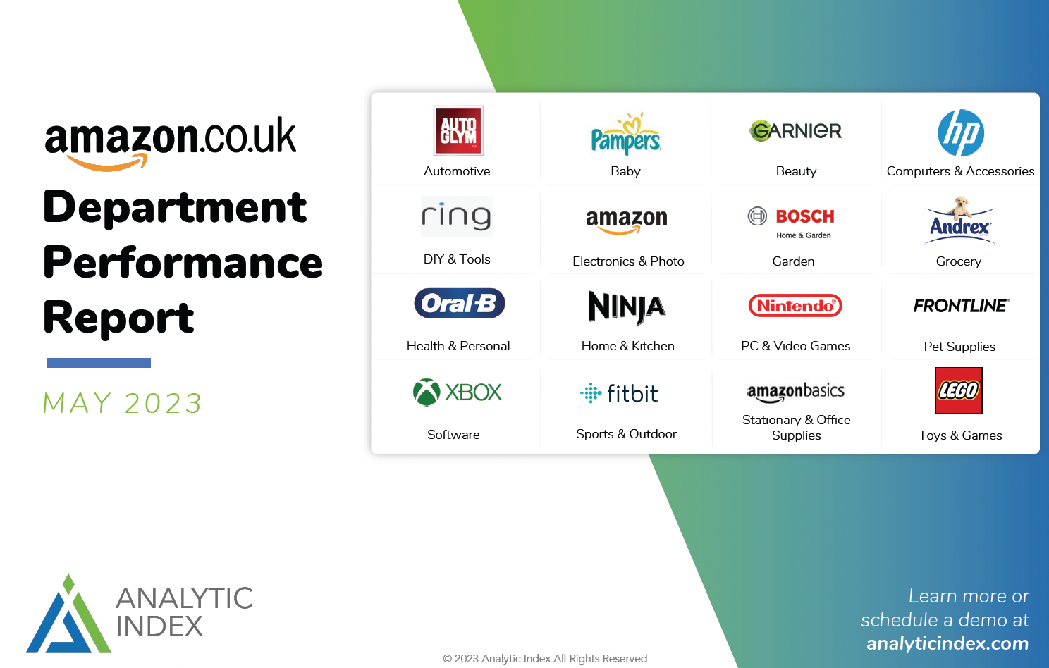 May 2023 Amazon UK Department Performance Report